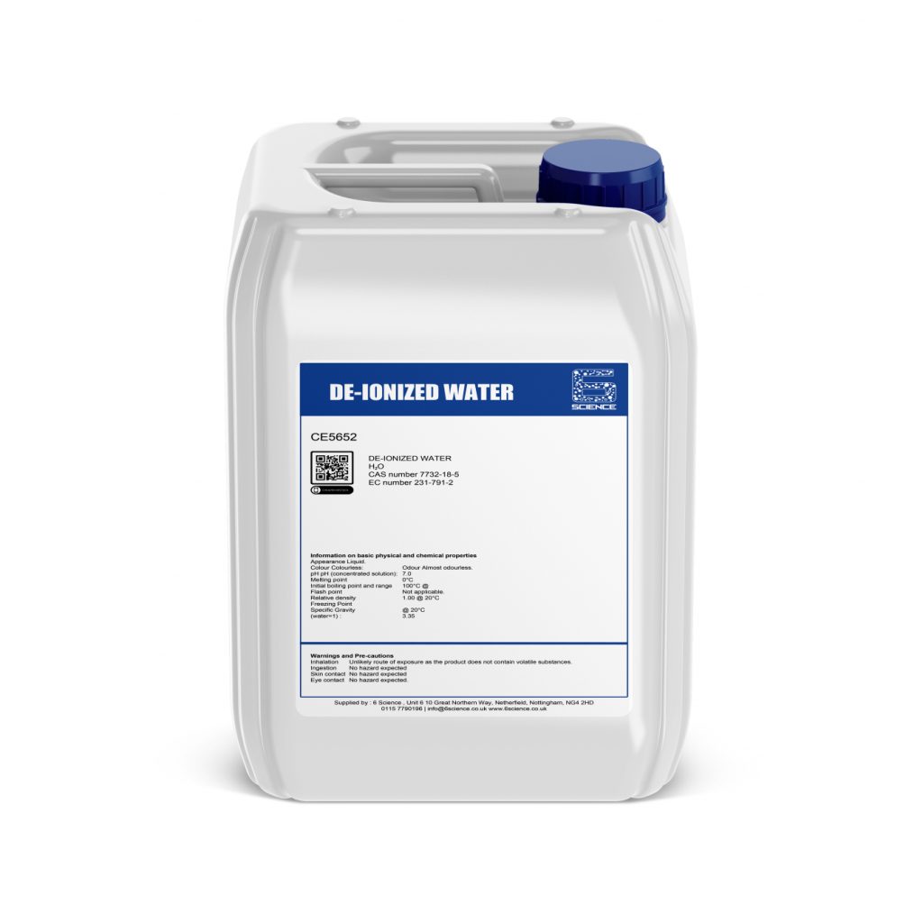 De-Ionized Water – 6 Science