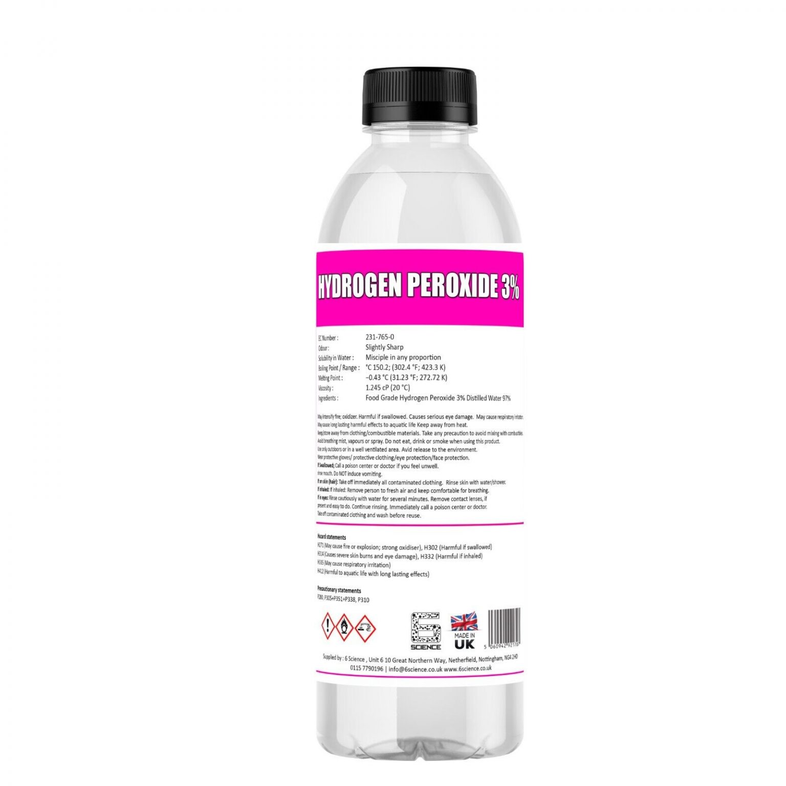 Hydrogen Peroxide 3% – 6 Science