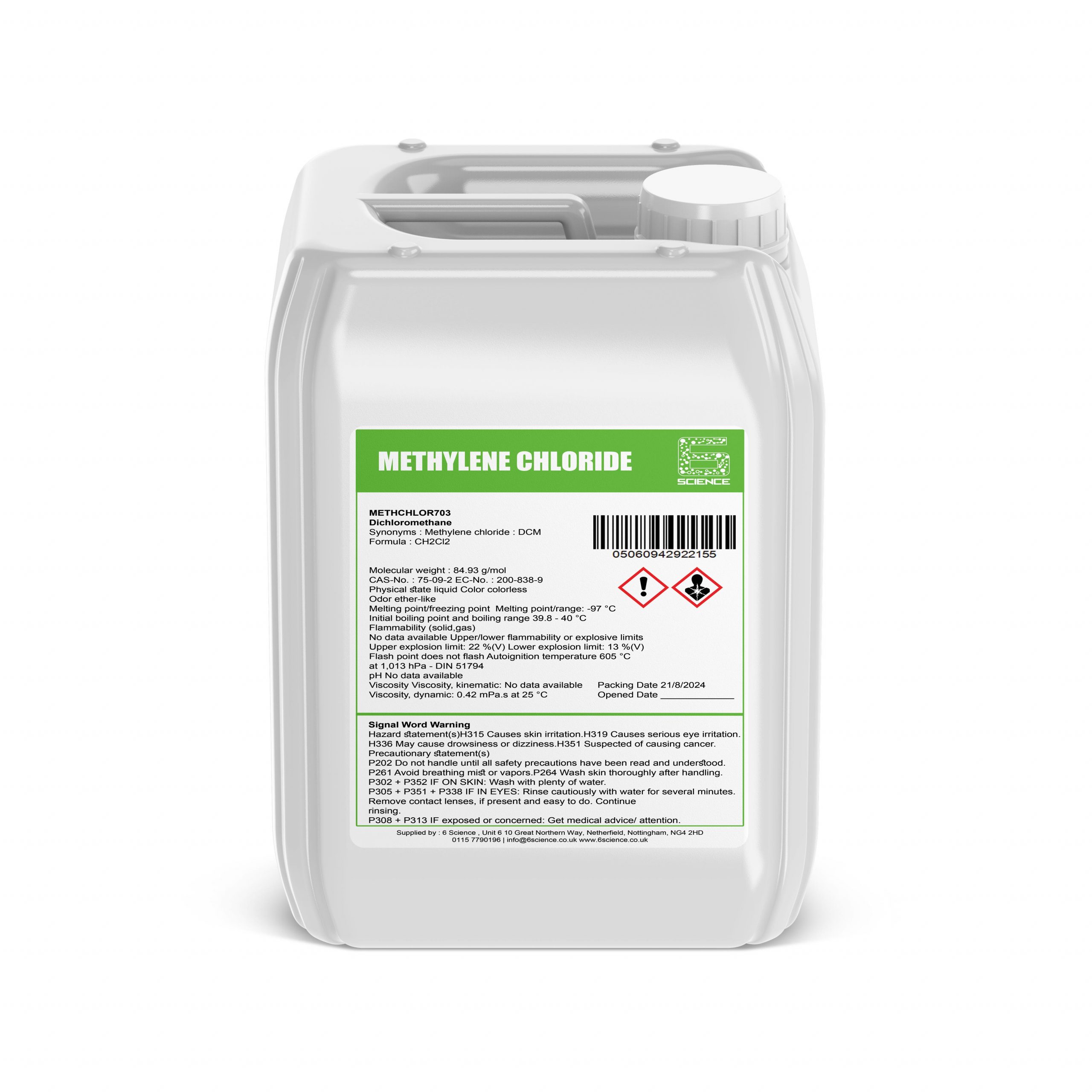 DCM Methylene Chloride – 6 Science